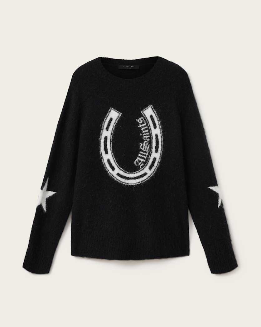 Kismet Crew Neck Jumper BLACK/CHALK WHITE | ALLSAINTS